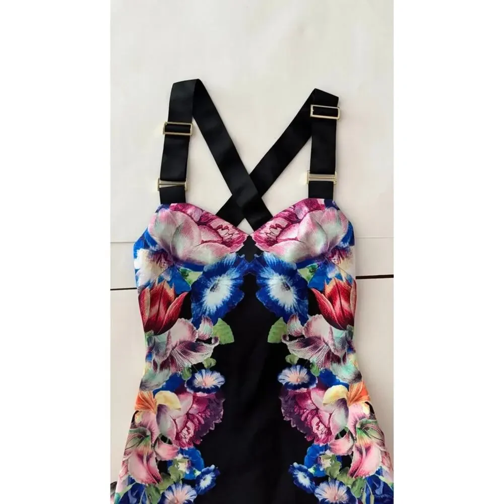 Ted Baker | Dresses | Ted Baker London Floral Bodycon Dress Sz Us 4 ...